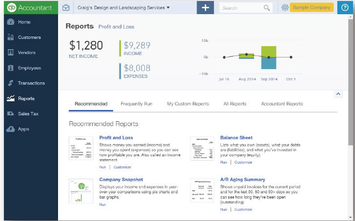 QuickBooks Report Center - QuickBooks Inventory Management Software ...